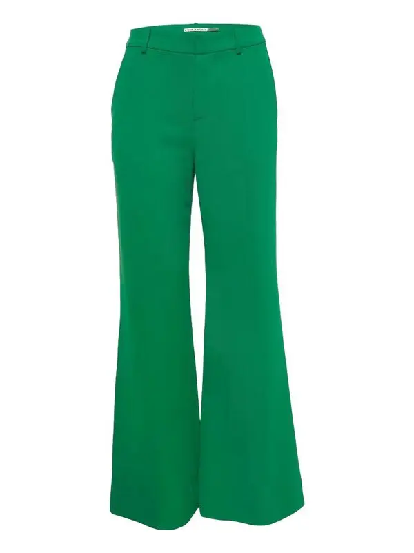 Alice + Olivia Wide-leg Crepe Trousers - Green