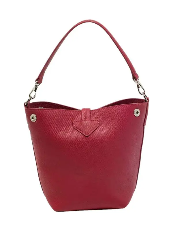 Longchamp Le Roseau Leather Tote Bag - Red