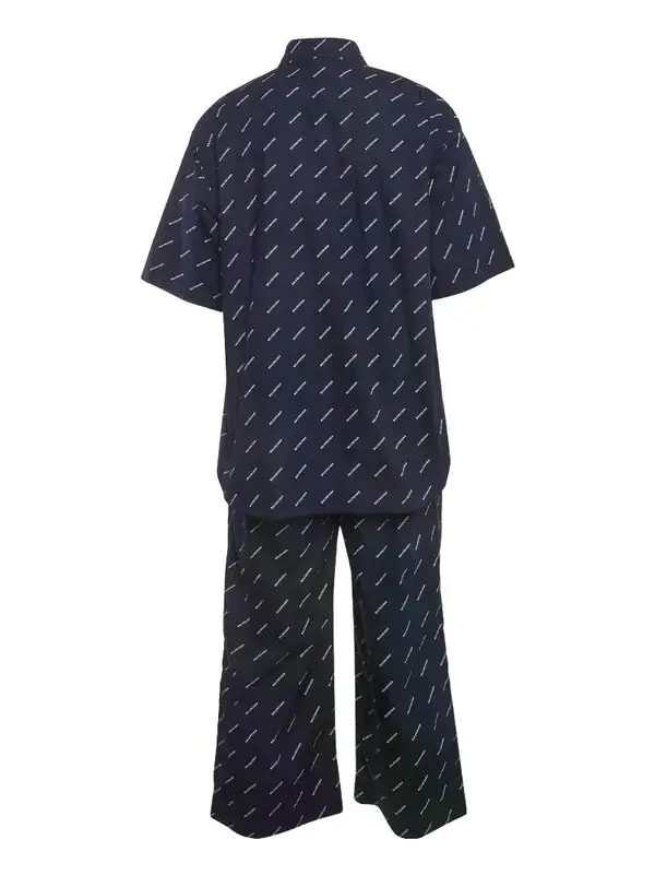 Balenciaga Logo-print Pajama Set - Blue