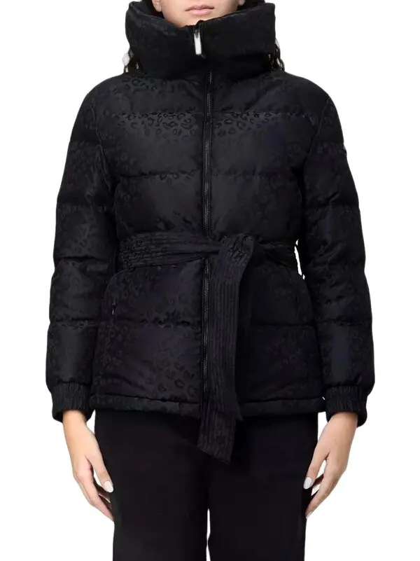 COLMAR High-neck Belted Puffer Jacket - Black