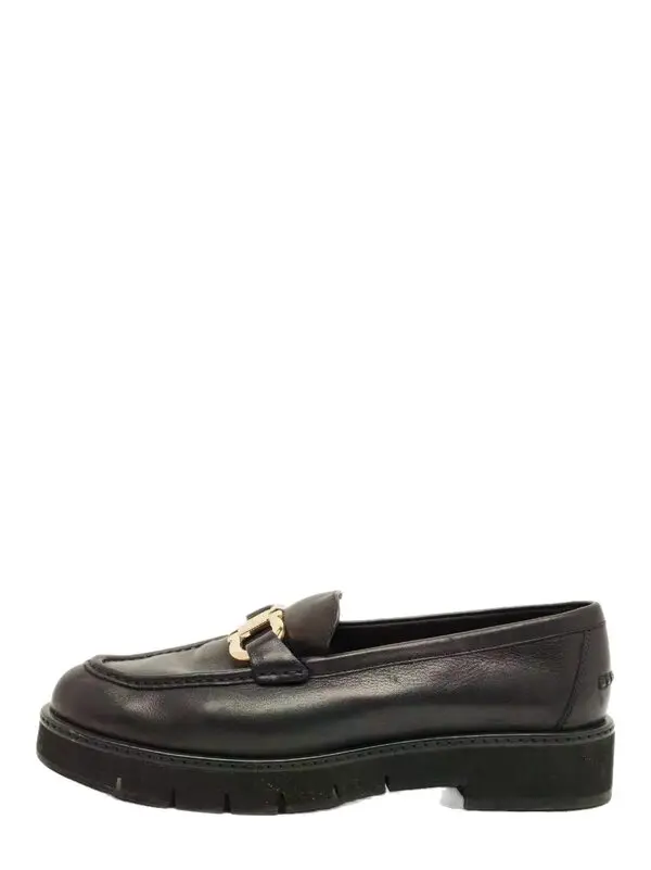 FERRAGAMO Gancini Loafers - Black