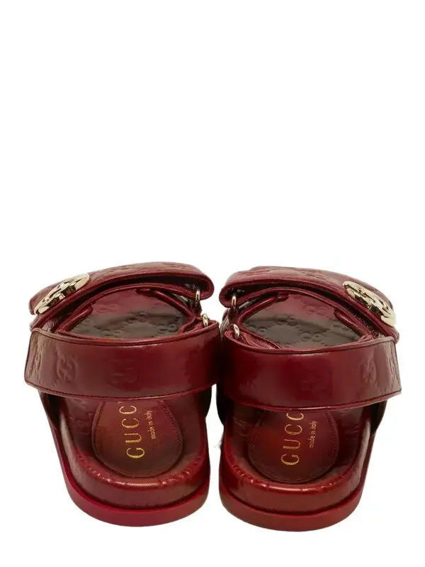 Gucci Double-g Flat Sandals - Red