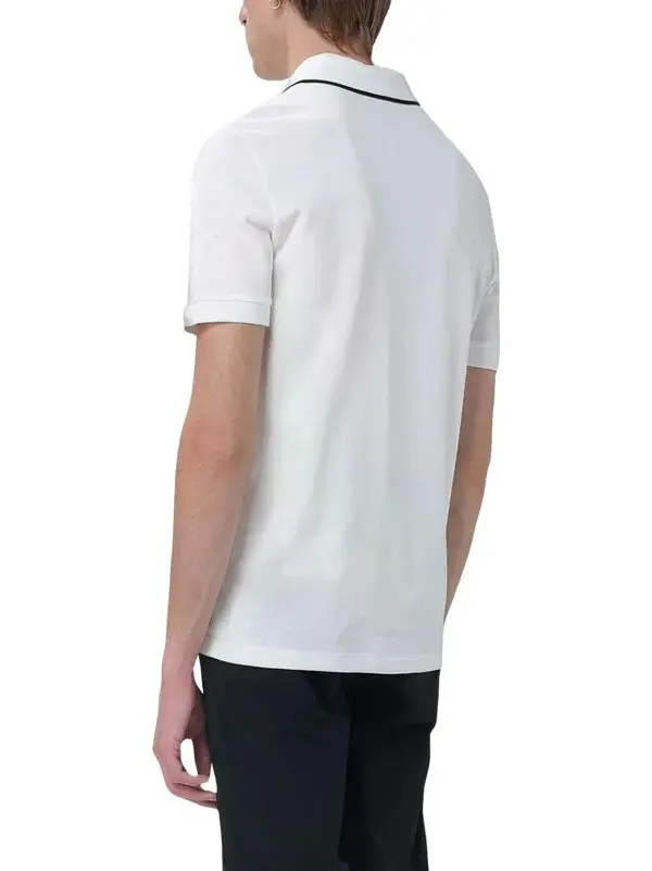 Emporio Armani Logo-embroidered Piqué Shirt - White