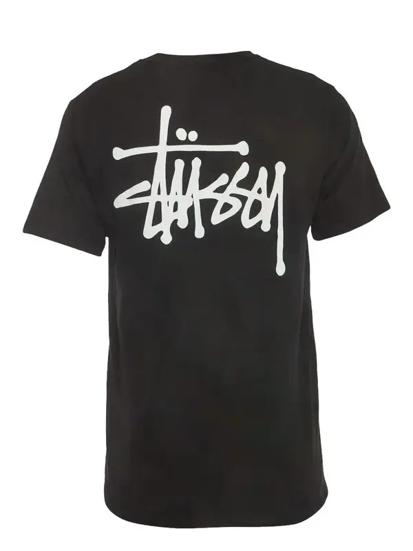 StÜssy Logo-print Cotton T-shirt - Black