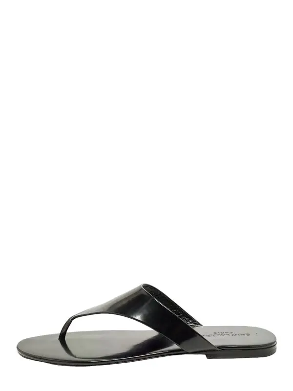 Saint Laurent Kouros Thong Sandals - Black