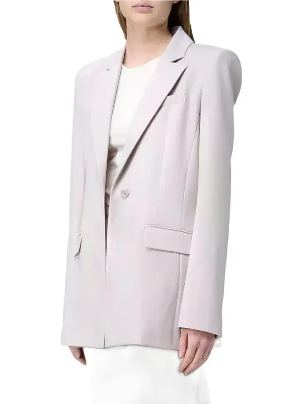 Patrizia Pepe Single-breasted Notched-lapel Blazer - White