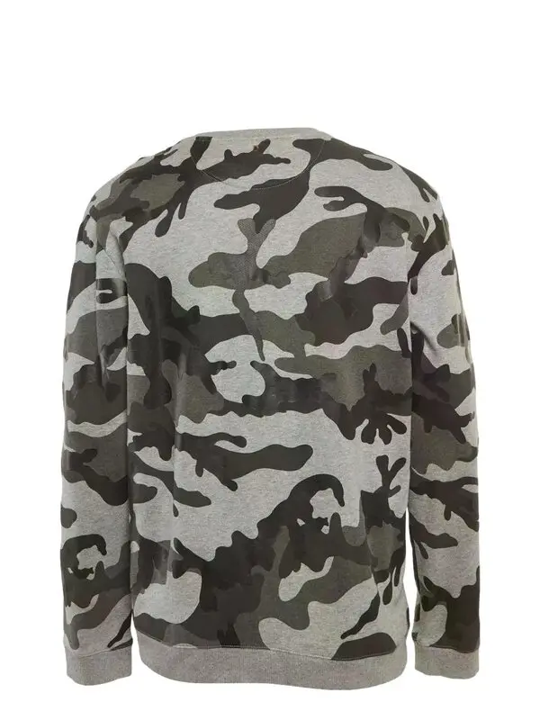 Valentino Garavani Camouflage Print Crew Neck Sweatshirt - Grey