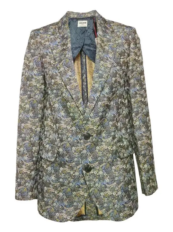 Zadig&Voltaire Vegy Floral-jacquard Blazer - Grey