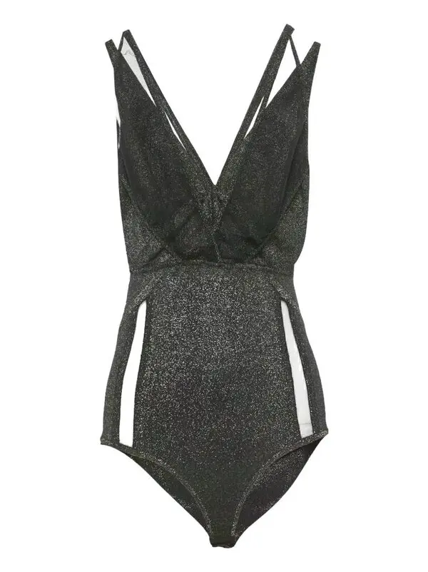 Elie Saab Lurex Tulle-trim Bodysuit - Black