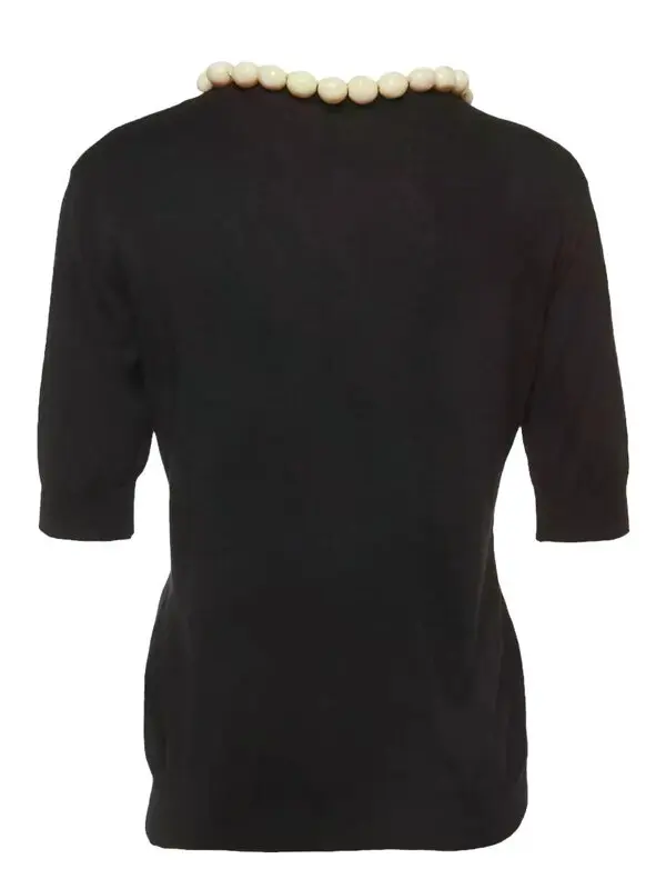 Moschino Pearl Embellished T-shirt - Black