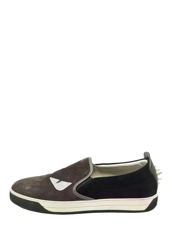 Fendi Monster Eyes Slip-on Sneakers - Brown