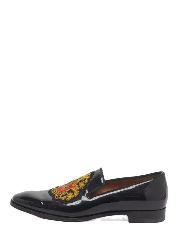 CHRISTIAN LOUBOUTIN Embroidered Loafers - Black