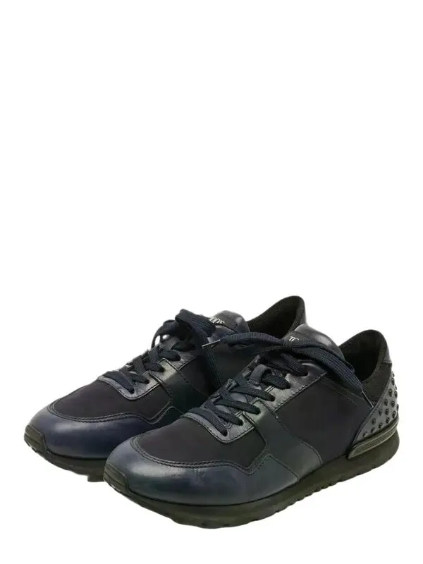 TOD'S Studded Panelled Lace-up Sneakers - Blue