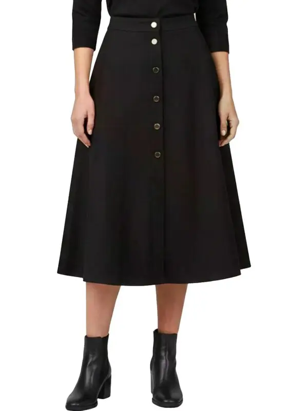 Escada Rosara A-line Midi Skirt - Black