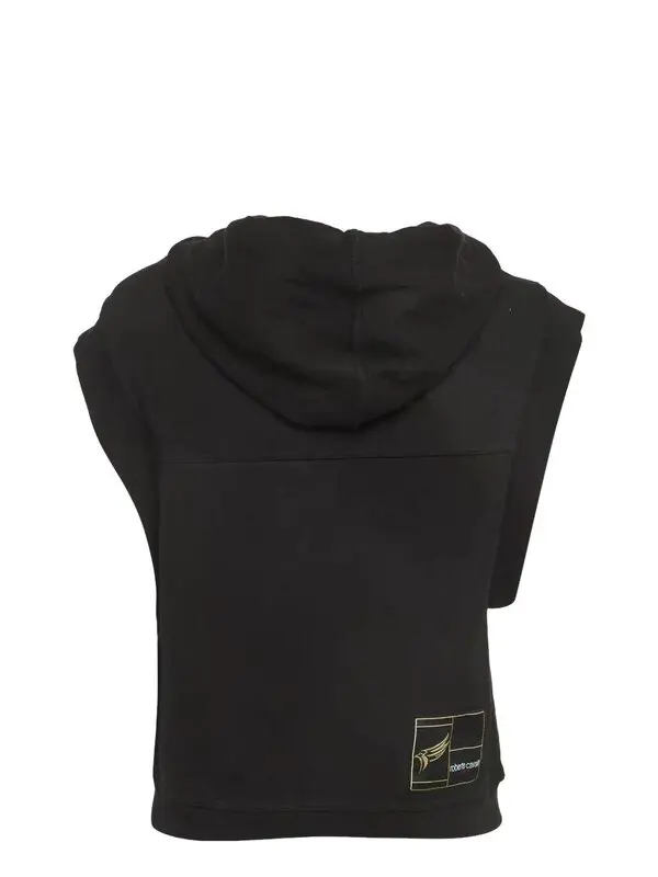 Roberto Cavalli Sleeveless Hoodie - Black