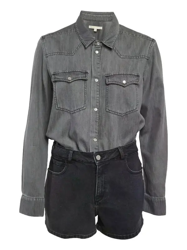 Maje Denim Playsuit - Grey