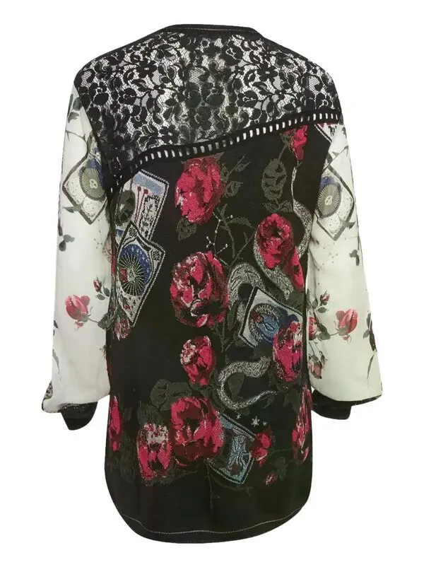 Roberto Cavalli Floral Motif Sweater - Black