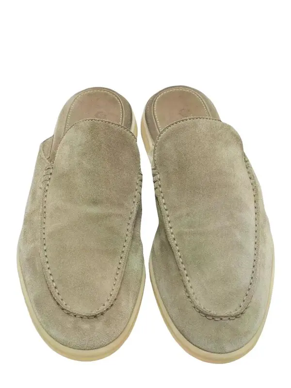 Loro Piana Suede Mules - Neutrals