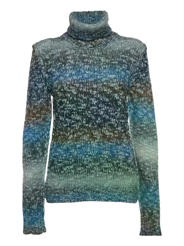 Dolce & Gabbana Roll Neck Long Sleeve Sweater - Blue