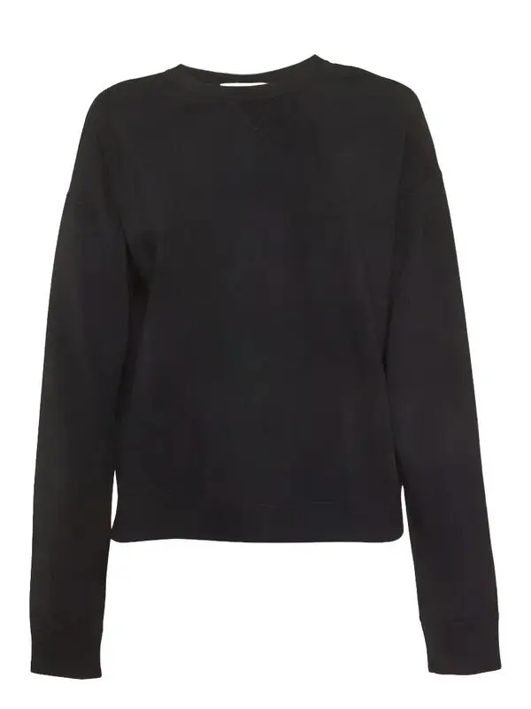 Valentino Garavani Knitted Sweater With Rear Slit - Black