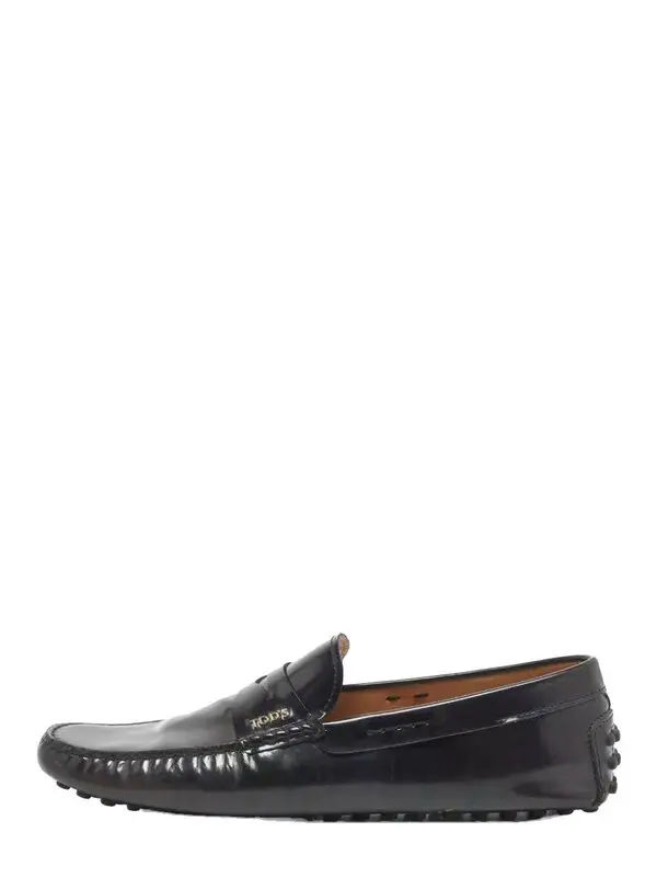 TOD'S Patent Leather Gommino Loafers - Black
