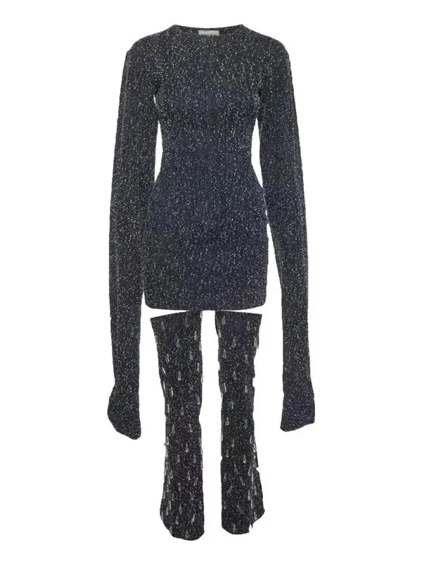 424 Embellished Textured Set - Blue
