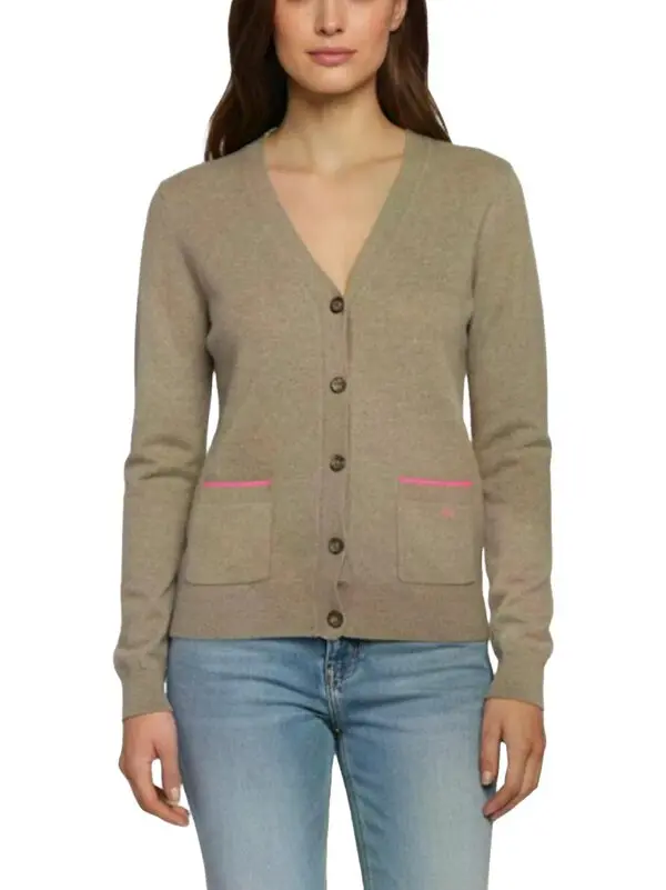 Celine Fine-knit Button-front Cardigan - Neutrals
