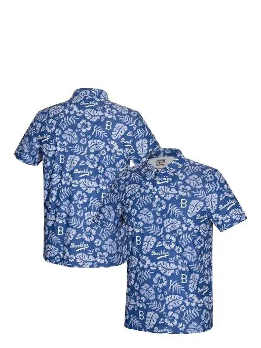 Reyn Spooner Brooklyn Dodgers Cooperstown Pua Performance Polo - Blue