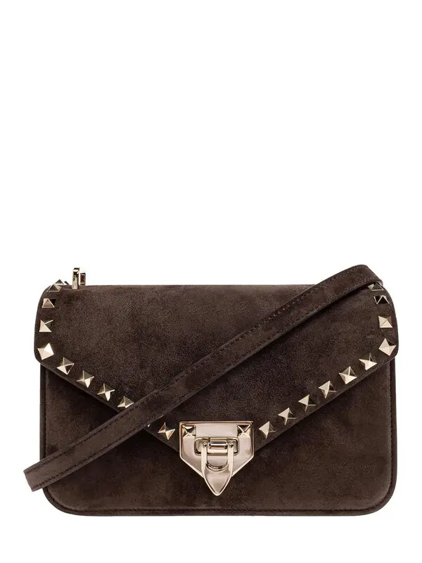 Valentino Garavani Suede Bag With Studs - Brown