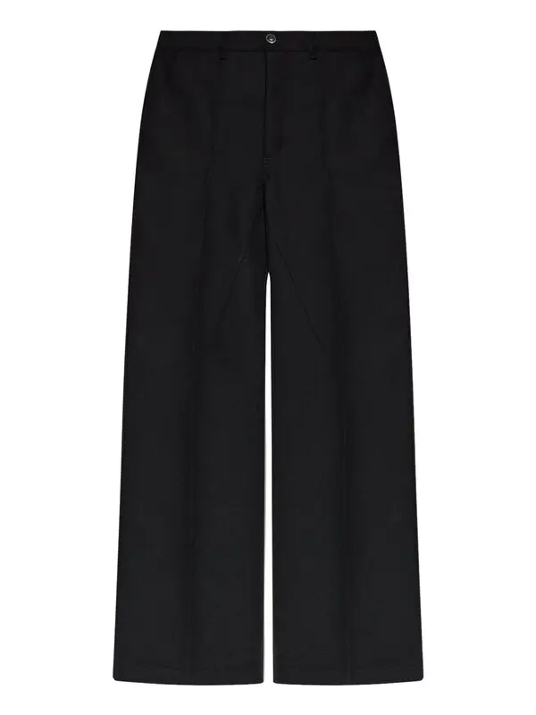Rick Owens Wool Wide-leg Trousers - Black