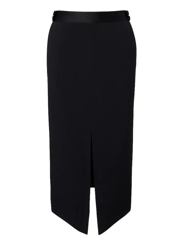 TOM FORD Satin Pencil Skirt - Black