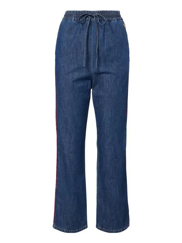 Valentino Garavani Vgold Straight Jeans - Blue