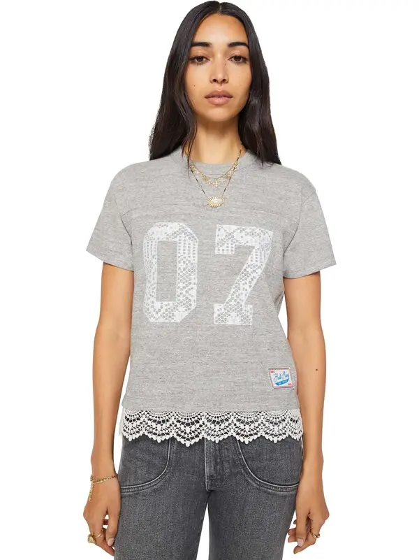 MOTHER The Footballer Heather T-shirt - Grey