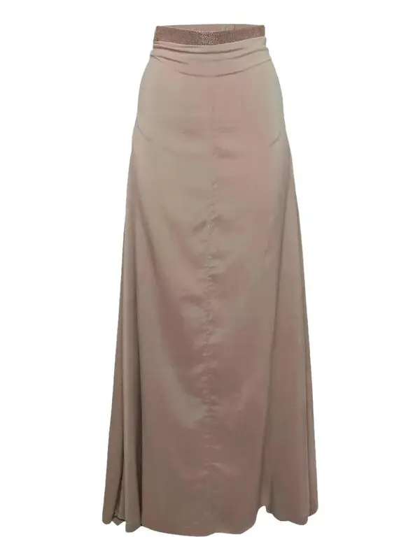Brunello Cucinelli Monili Waistband Straight Cut Skirt - Neutrals