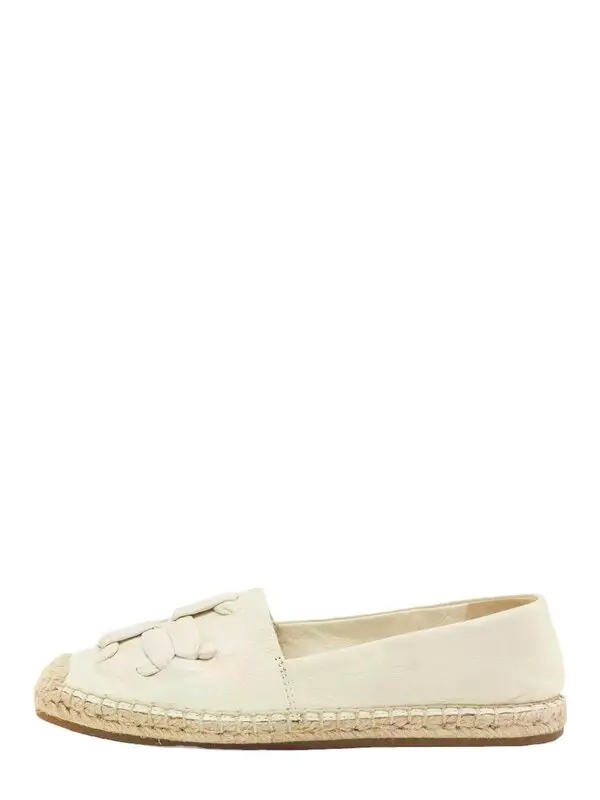 Tory Burch Ines Leather Espadrilles - Neutrals