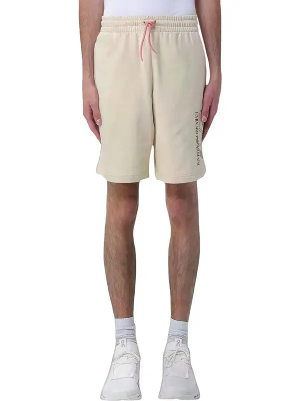 EA7 Emporio Logo Print Drawstring Shorts - Neutrals