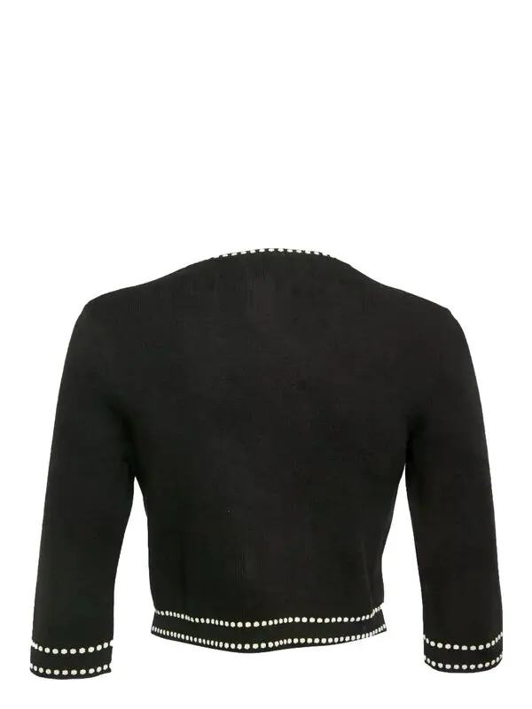 Carolina Herrera Knit Short-sleeve Cardigan - Black