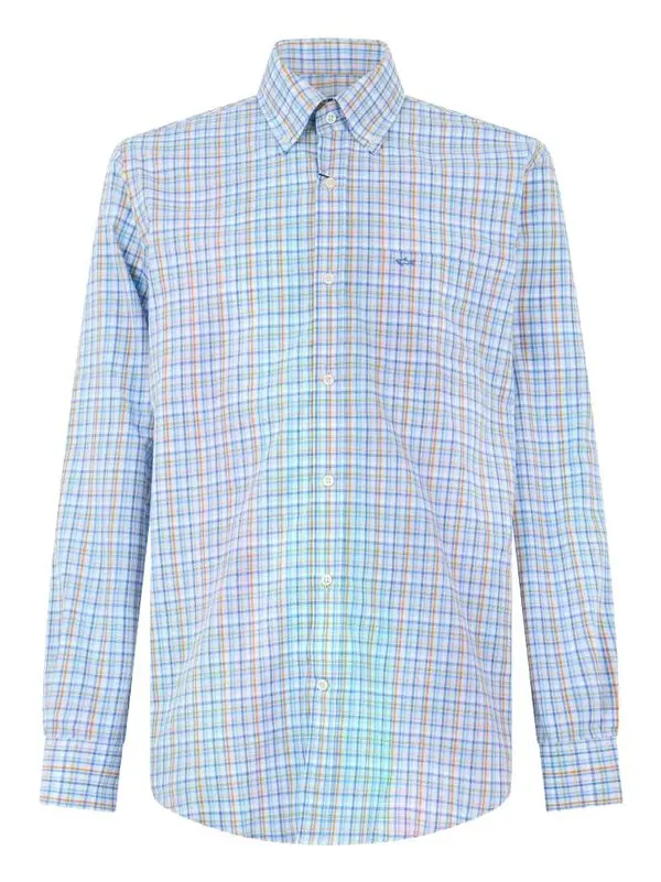 Paul & Shark Check-pattern Button-down Shirt - Blue