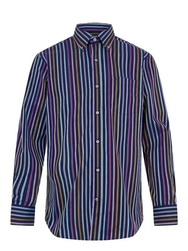 Paul & Shark Striped Long-sleeve Shirt - Blue