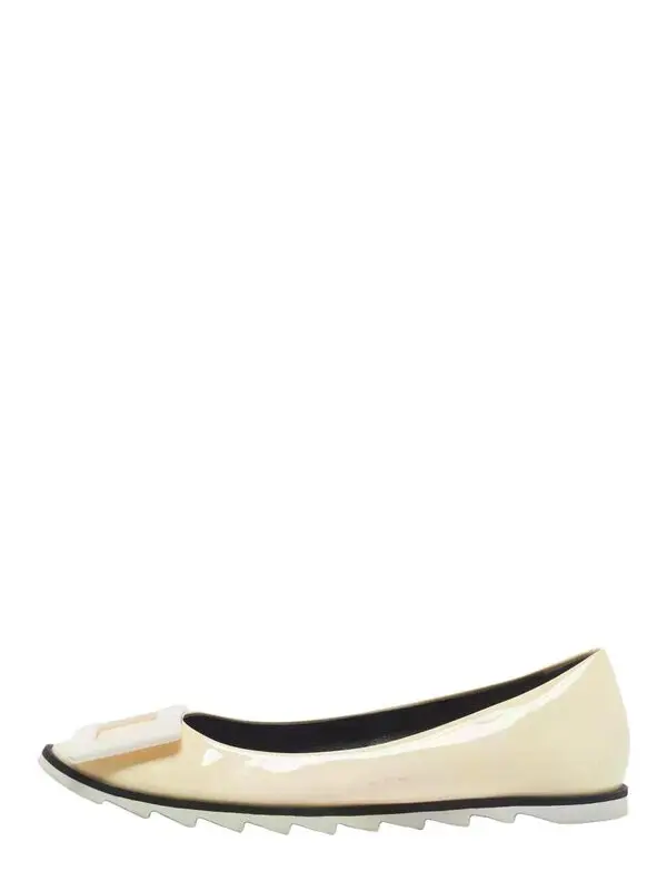 ROGER VIVIER Trompette Patent Ballet Flats - Yellow