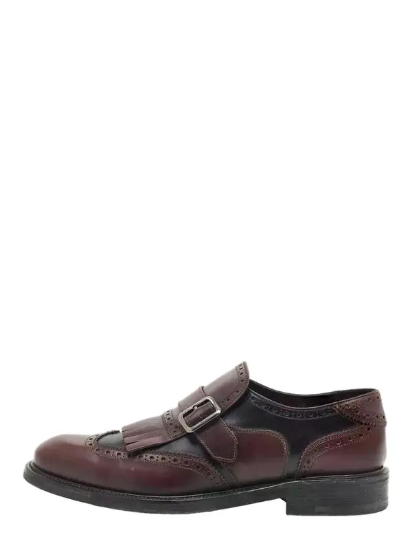FERRAGAMO Genesis Fringe Detail Monk Shoes - Red