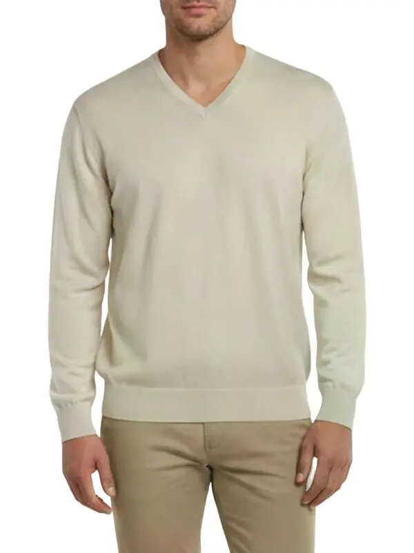 Loro Piana Cashmere V-neck Sweater - Neutrals