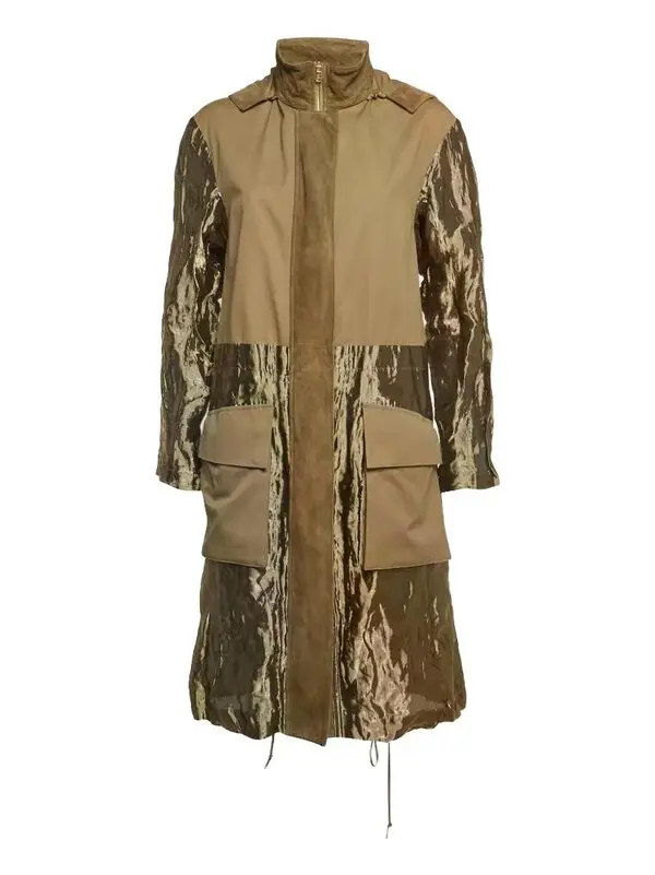Ralph Lauren Panelled Gabardine Coat - Green