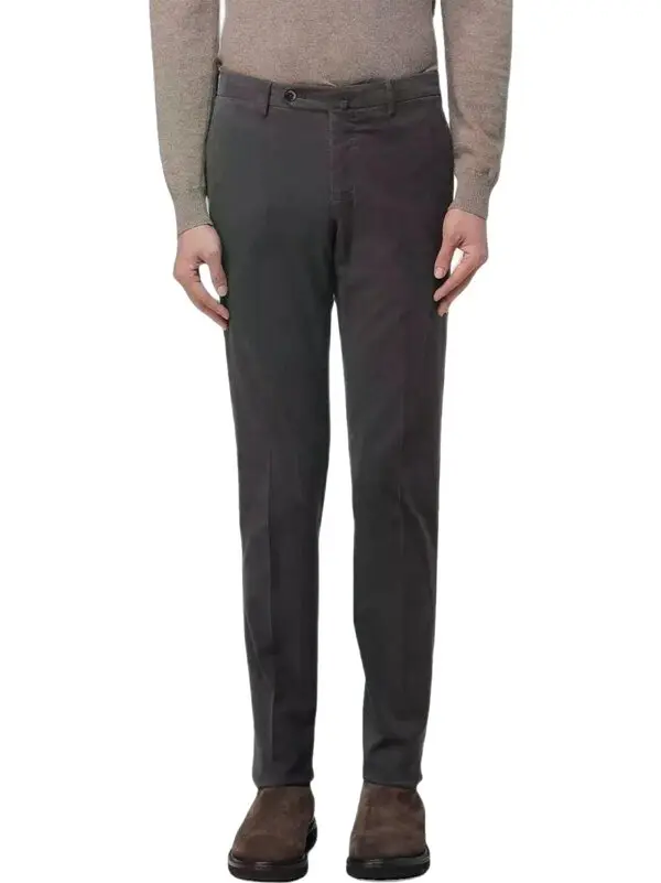PT TORINO Stretch-cotton Chinos - Grey