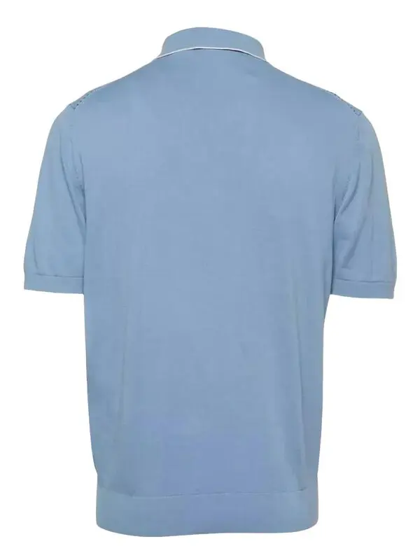 Carolina Herrera Ch Pique Short-sleeve Polo Shirt - Blue