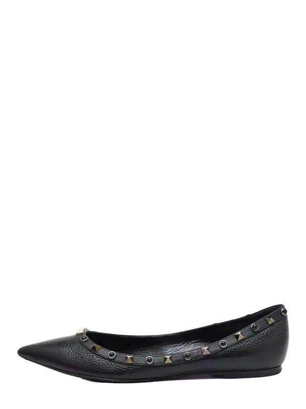 Valentino Garavani Rockstud Pointed-toe Ballet Flats - Black