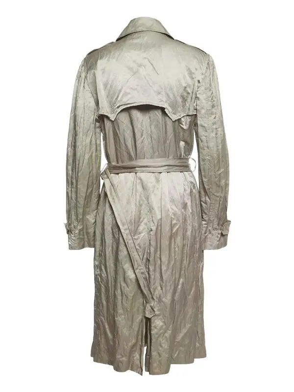 Ralph Lauren Belted Double-breasted Trench Coat - Silver
