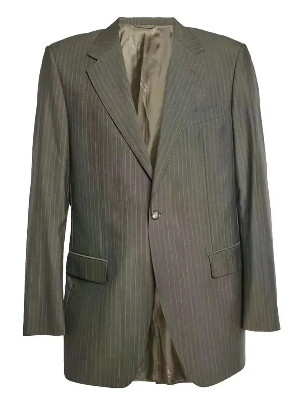 Balmain Stripe-pattern Single-breasted Blazer - Grey