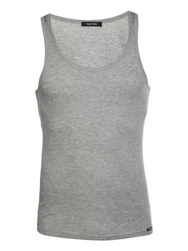 TOM FORD Rib-knit Tank Top - Grey