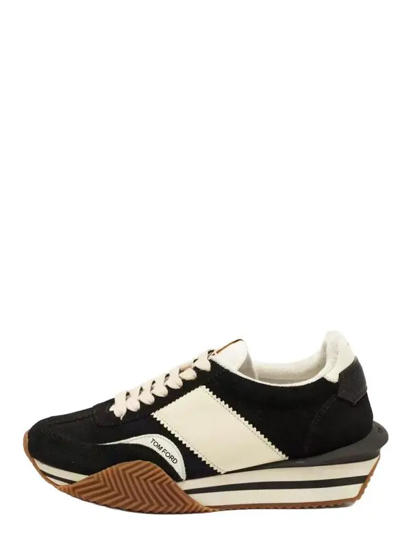 TOM FORD James Leather Low-top Sneakers - Black